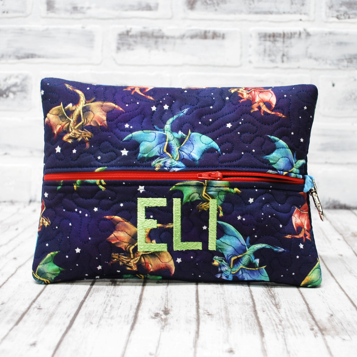 Mystic Dragons Personalized Quilted Pouch – Persunly
